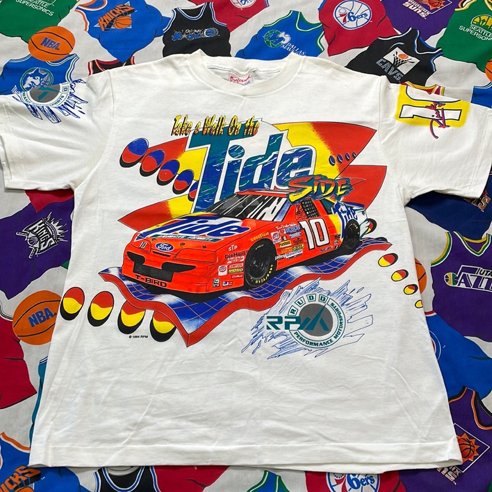 Vintage 1994 Nascar Ricky Rudd Tide Aop Shirt Rare! - Gem